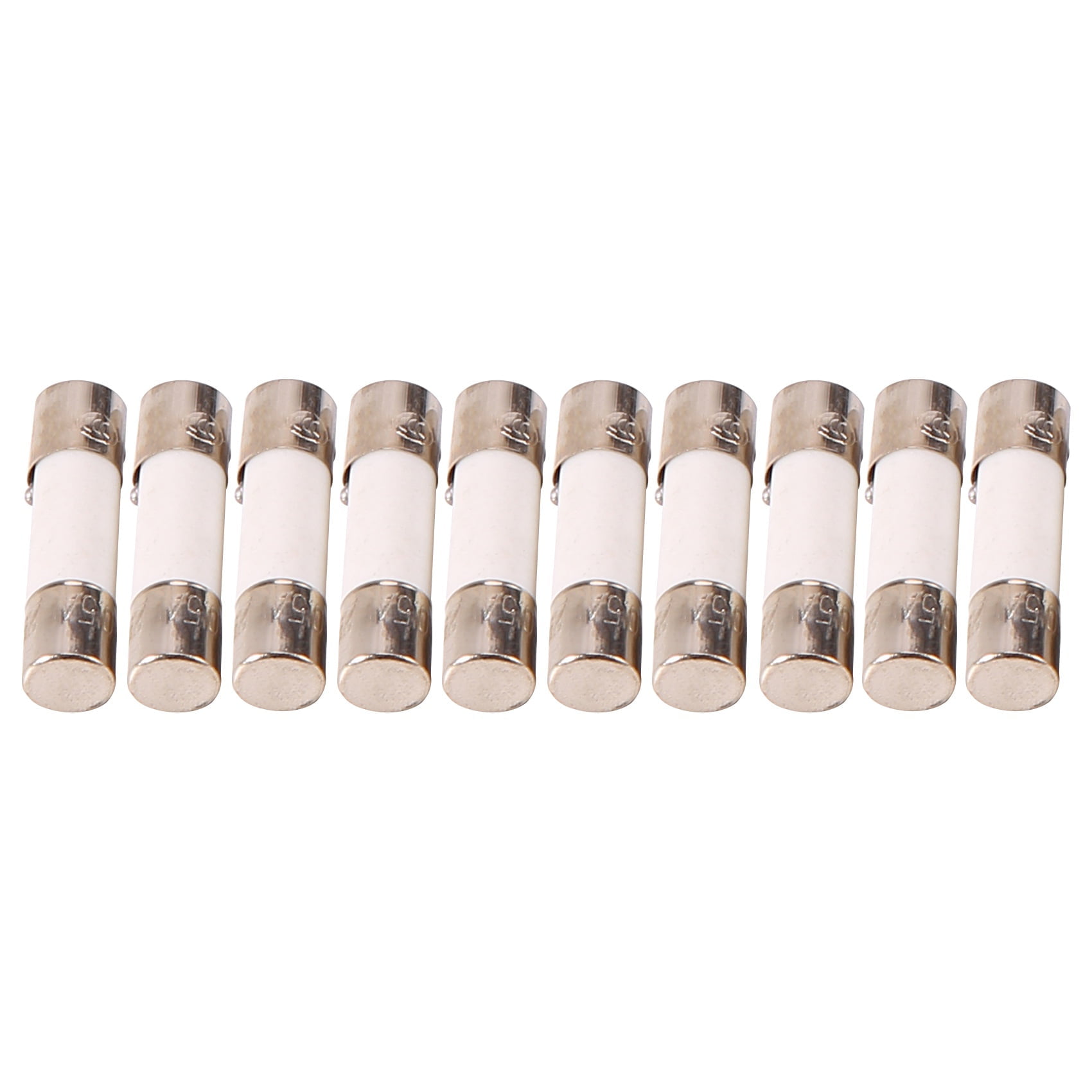 10Pcs 250V 0.5A 500mA Fast Blow Ceramic Fuses Tubes 5mm x 20mm ...