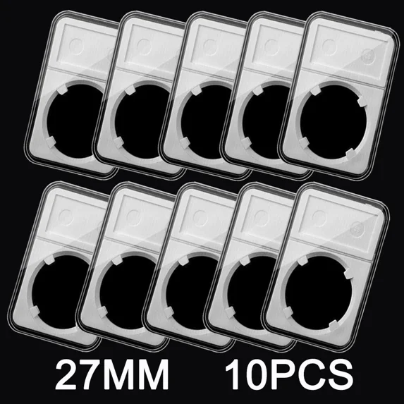 10Pcs 27Mm Coin Slab Holders For 1/2 Oz Us Gold / Panda Display Storage ...