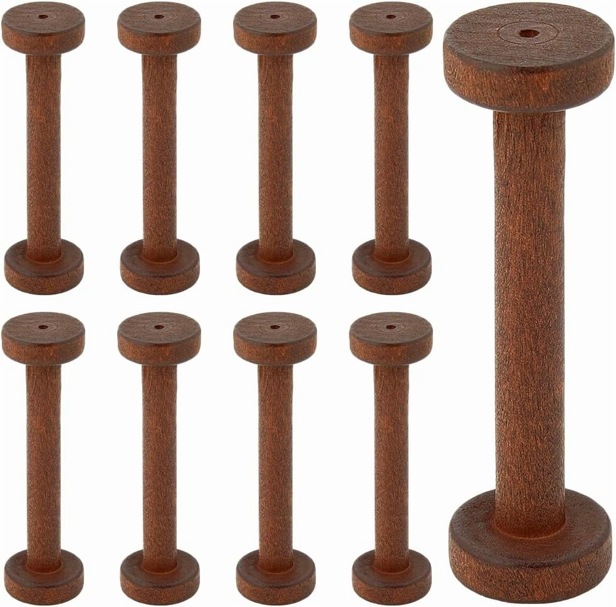 10Pcs 28x96mm Wooden Thread Spools Large Ribbon Spools Empty Coconut ...
