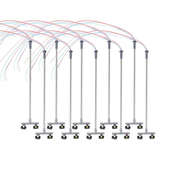 10Pcs 2Led Street Lamp 1:100 Ho Scale Street Light Scenery Mini ...