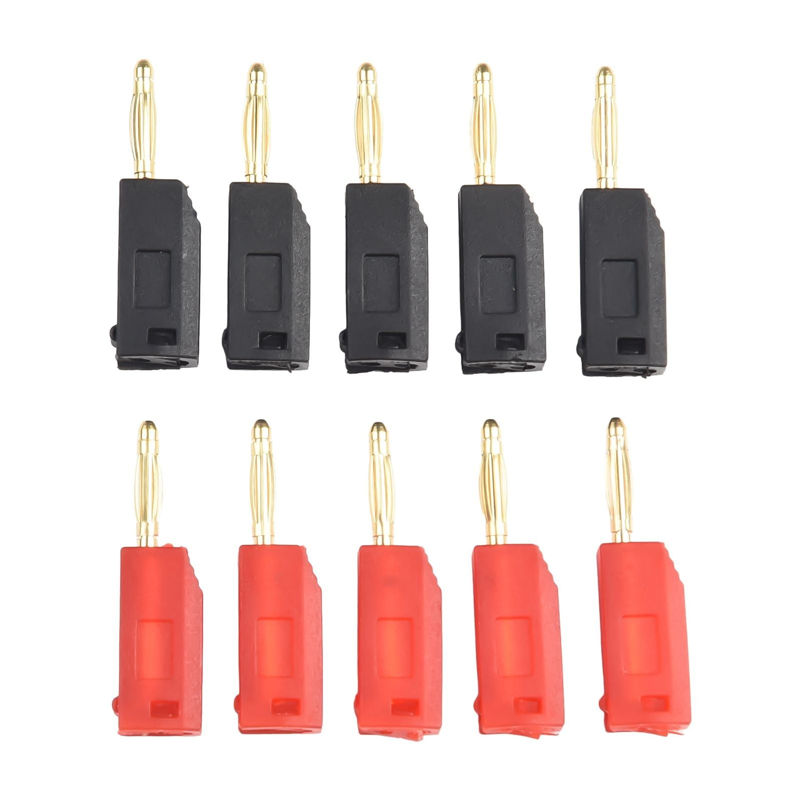 10Pcs 2Mm Banana Stackable Gold Plating Electrical Terminal Connector ...