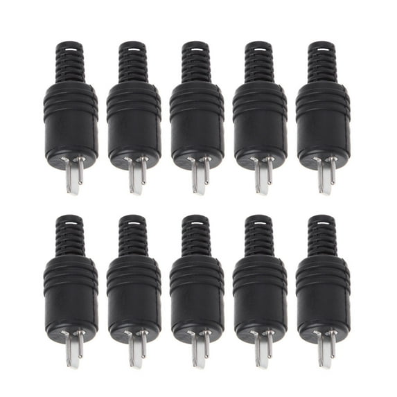 10Pcs 2Pin DIN Male Plug HiFi Connector Screw Terminals Connector Power ...