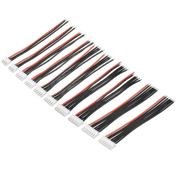 10Pcs 2S/3S/4S/5S/6S Balance Charger Cable 100mm 22AWG Lipo Balance ...