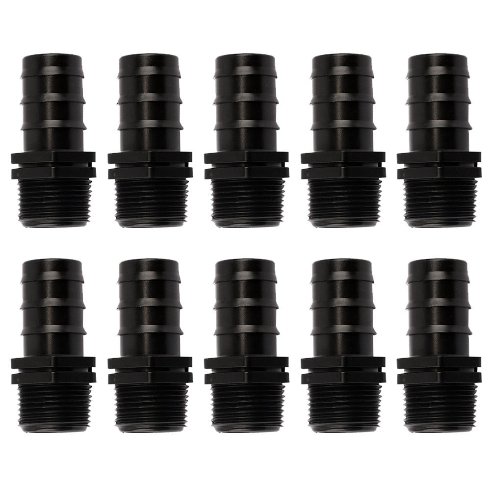 10Pcs 3/4inch External Thread to 25mm Fitting Drip Hose Connector Pipe ...