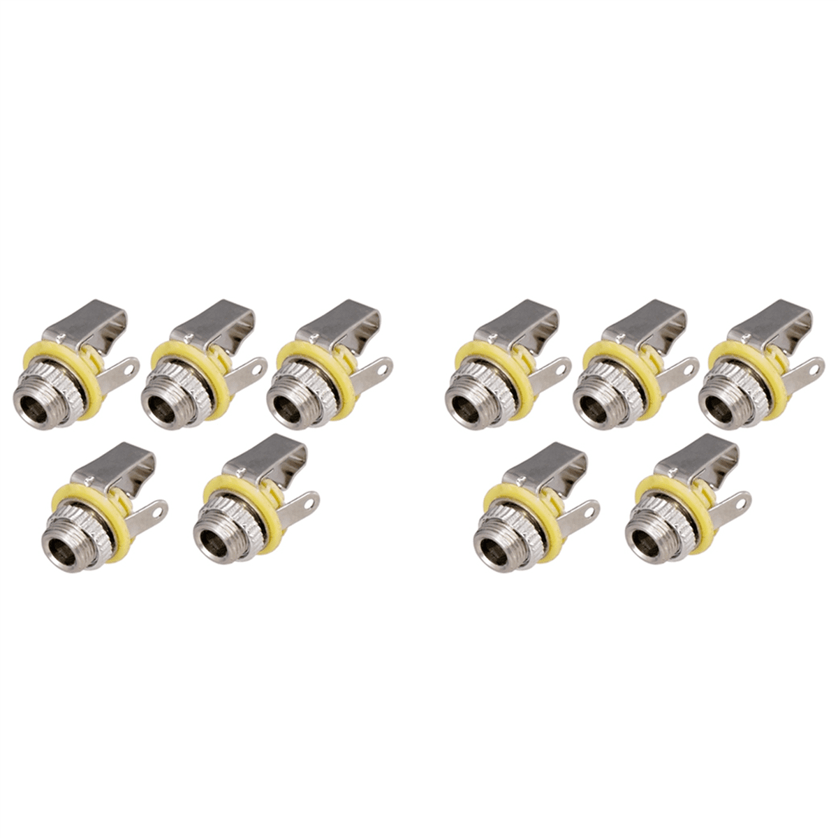 10Pcs 3.5mm 1/8Inch Mono Input Plug Socket for Electric Guitar Earphone ...
