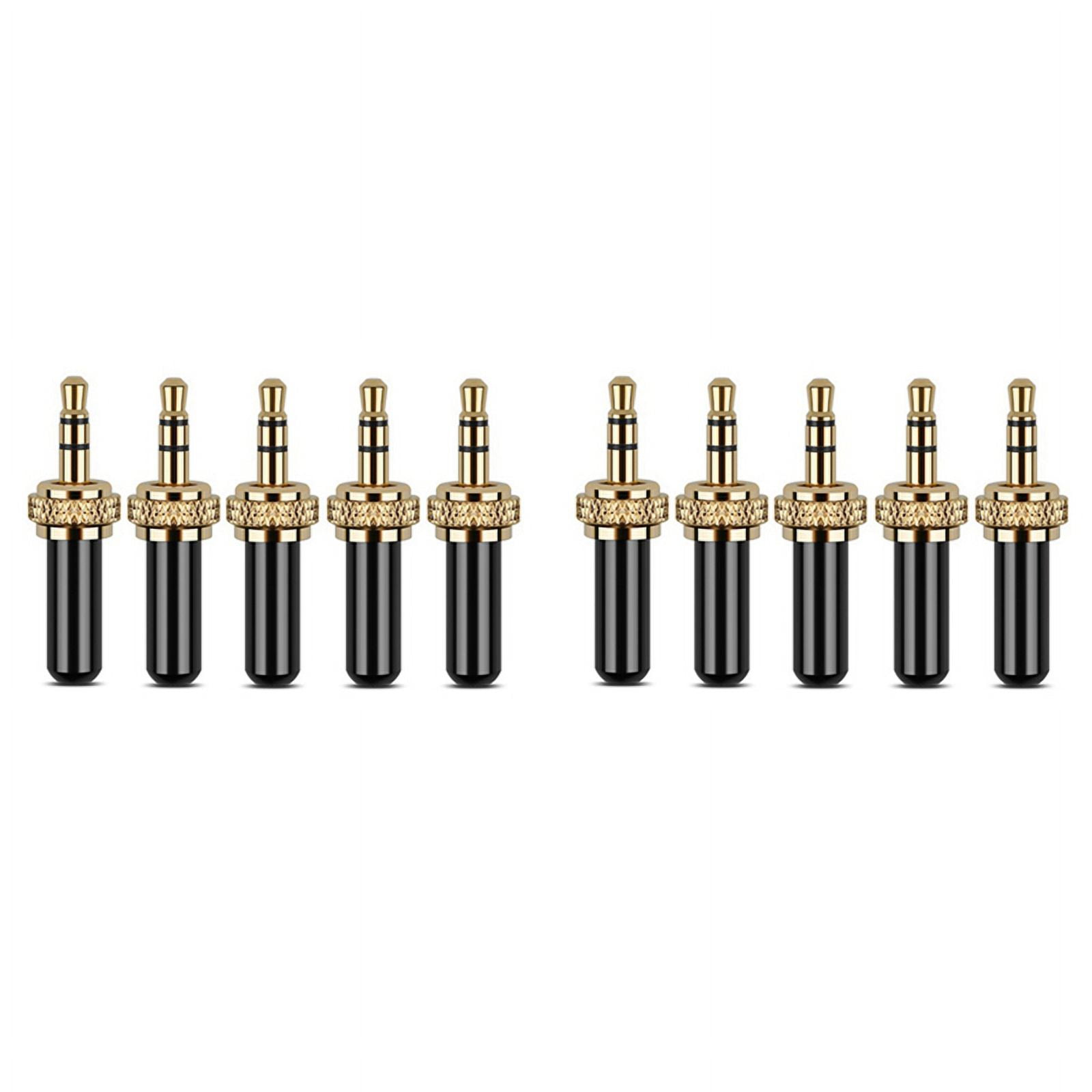 10Pcs 3.5mm Plugs Metal Connector Mini 3.5mm Screw Lock Stereo Jack ...