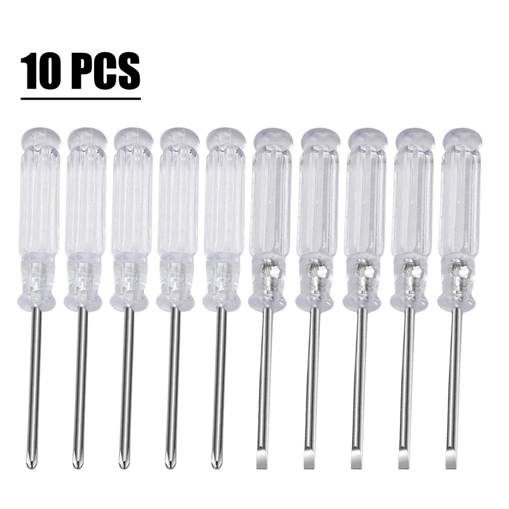10Pcs 3.74Inch Small Screwdriver Repair Hand Tool Slotted Cross ...