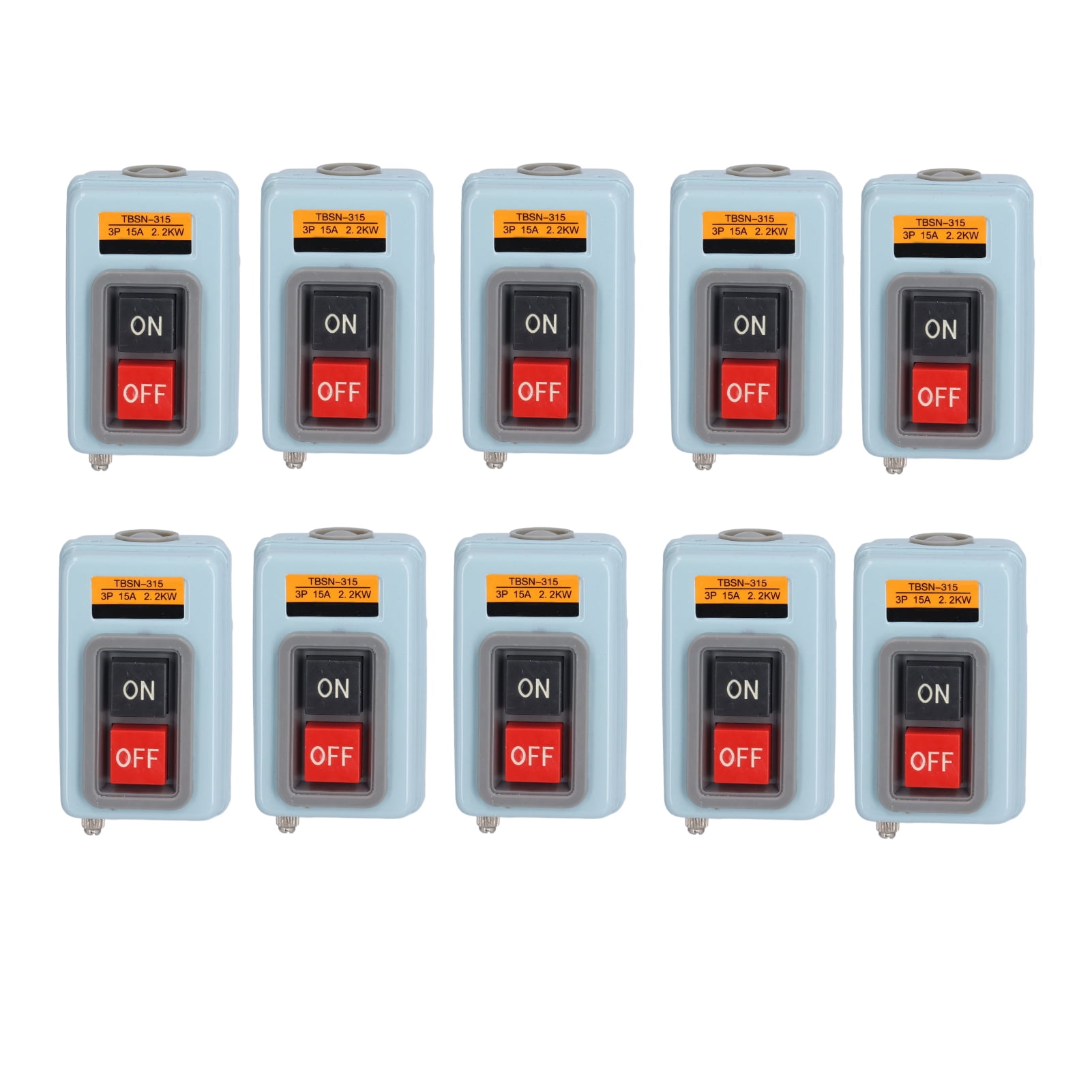 10Pcs 3 Phase Motor Switch Start Press Button 2 Position Control ...