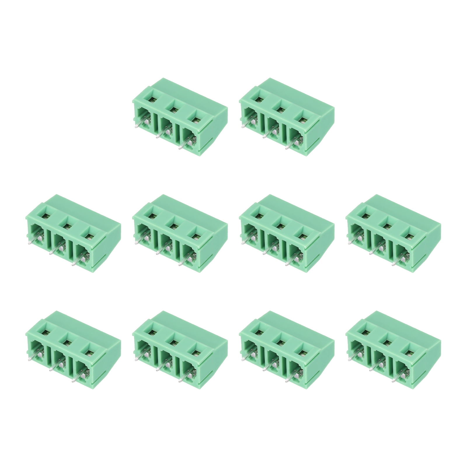 10Pcs 3 Pin PCB Mount Screw Terminal Block Connector 7.5mm 0.3 Inch ...