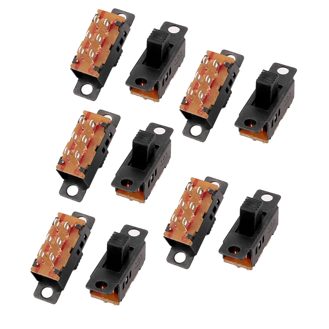 10Pcs 3 Position 6P DPDT Micro Miniature PCB Slide Switch Latching Toggle Switch - Walmart.com