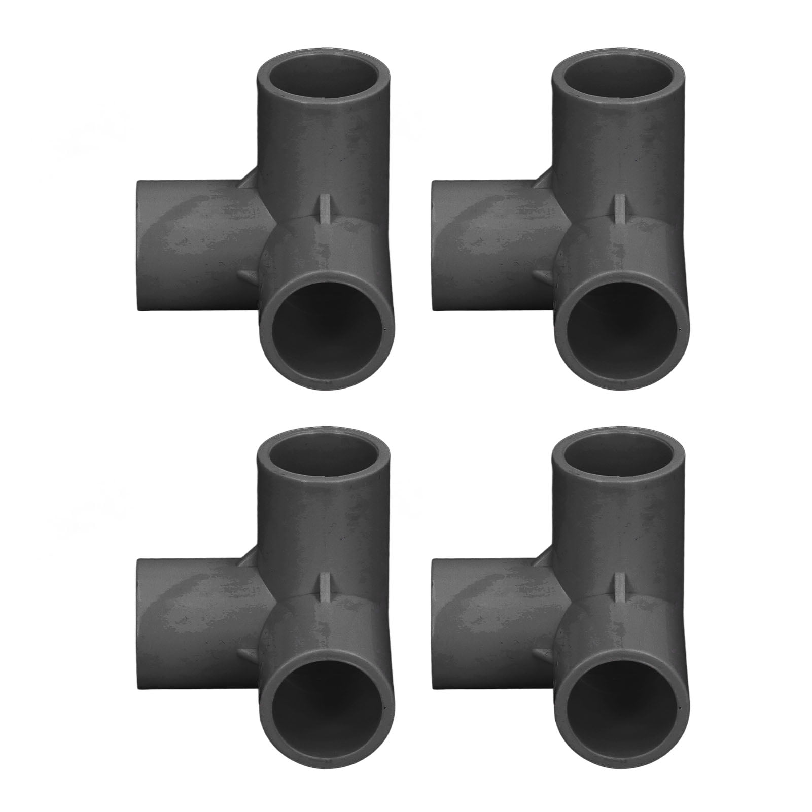 10Pcs 3 Way Pipe Fittings Pvc Plastic Right Angle Tee Corner Connector ...