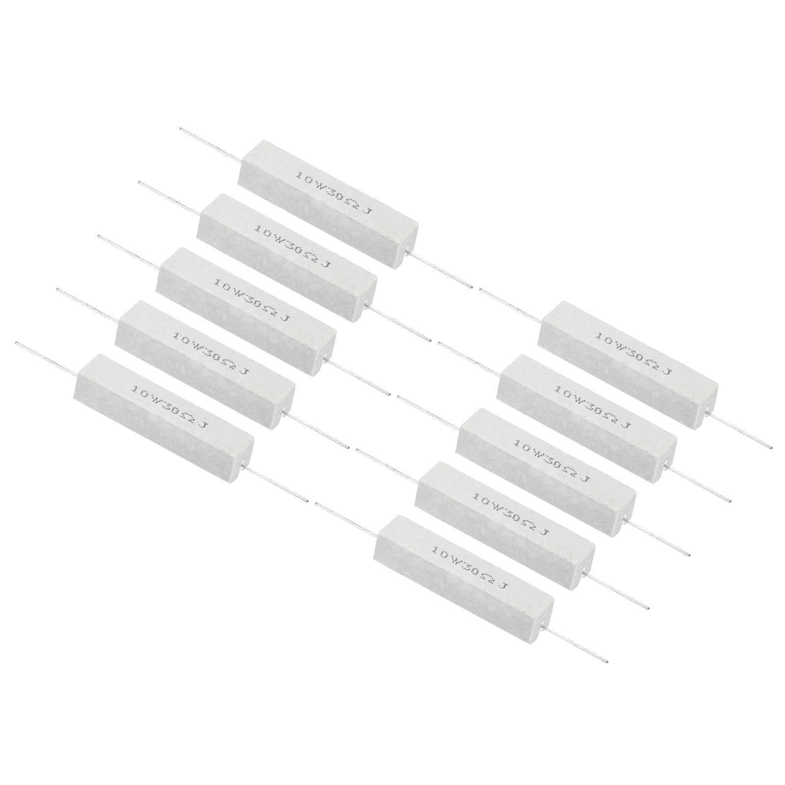10Pcs 30 Ohm Resistors, 10W Ceramic Cement Resistor Power Cement ...
