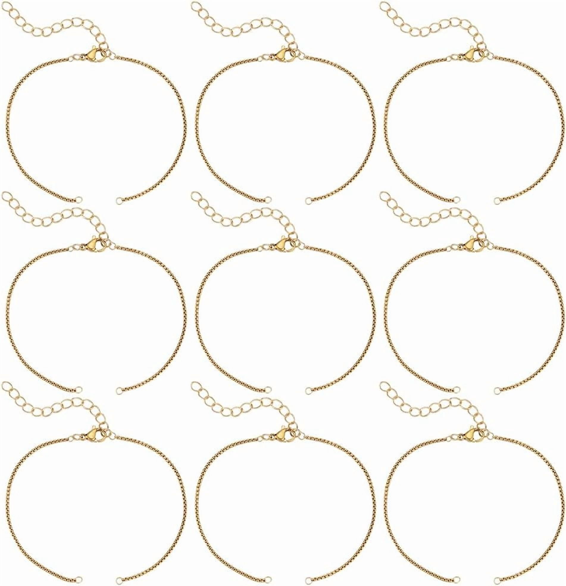 10Pcs 304 Stainless Steel Box Chains/Venice Chains Bracelets Making ...