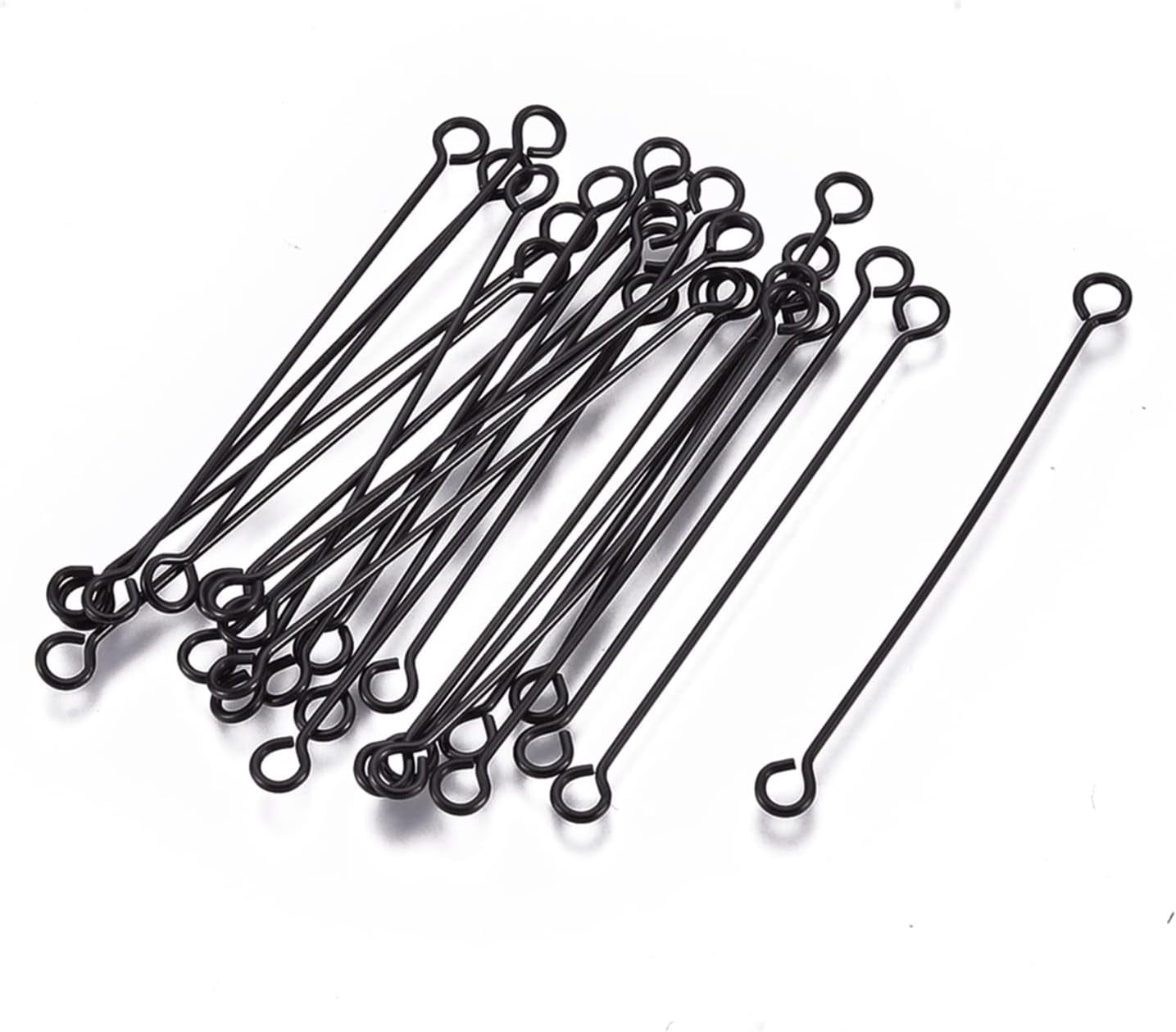 10Pcs 304 Stainless Steel Eye Pins Double Sided Eye Pins ...