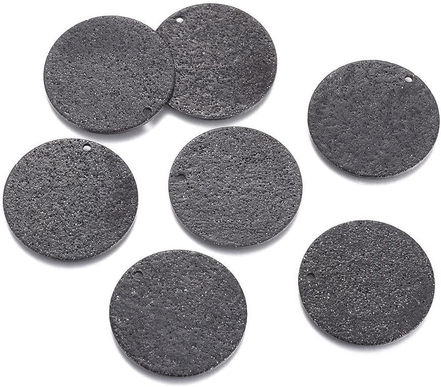 10Pcs 304 Stainless Steel Pendants Textured Flat Round Pendant Charm ...