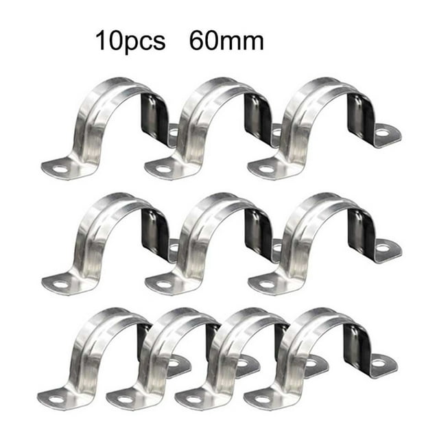 10Pcs 304 Stainless Steel Pipe Holder U Shape Clamp Pipe Clamp Set 60Mm ...