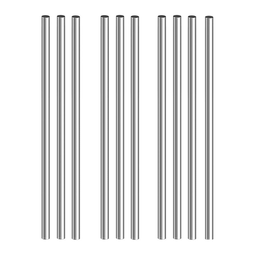 10Pcs 304 Stainless Steel Round Rod, 2.5mm Diameter Length 250mm Metal ...