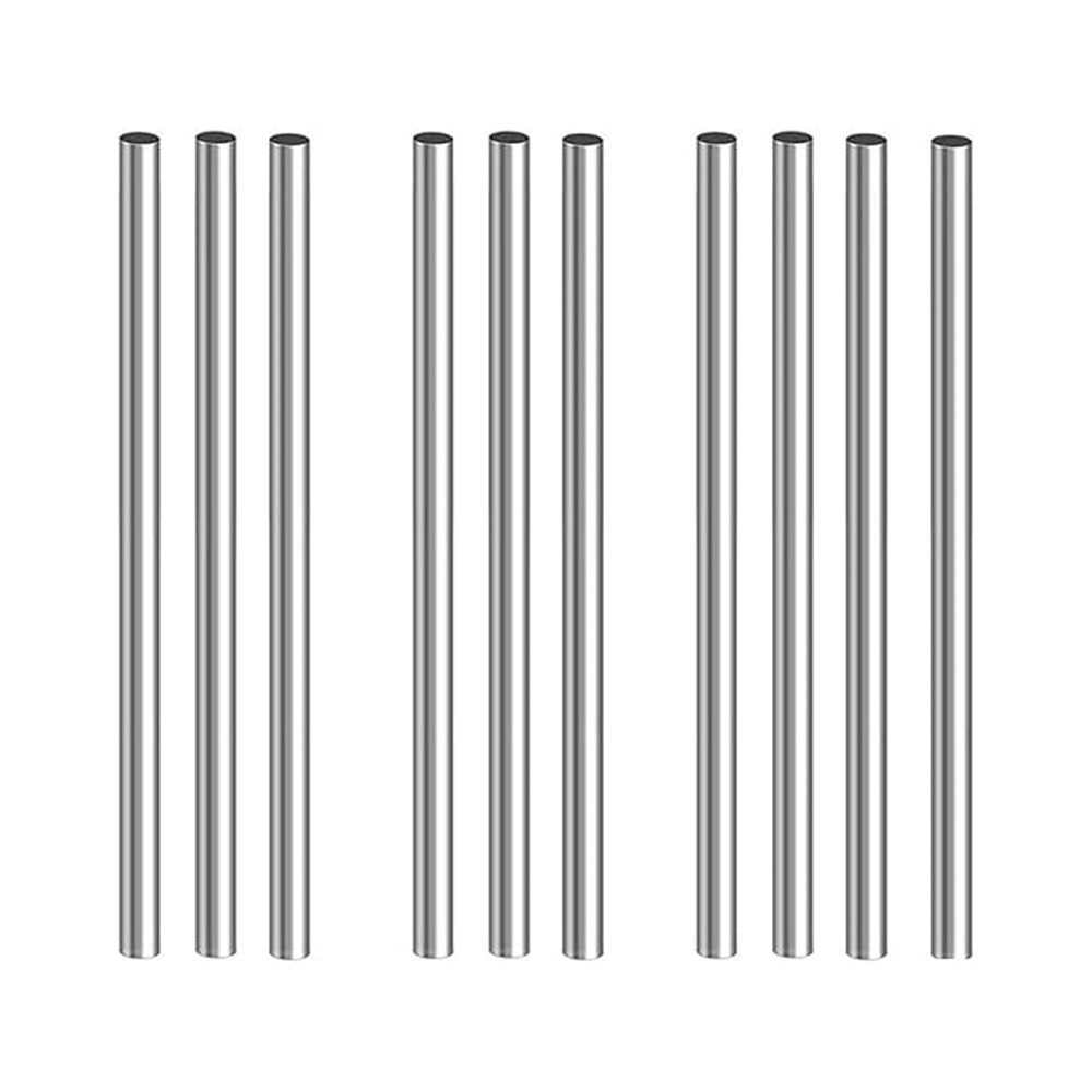 10Pcs 304 Stainless Steel Round Rod, 3mm Diameter Length 125mm Metal ...
