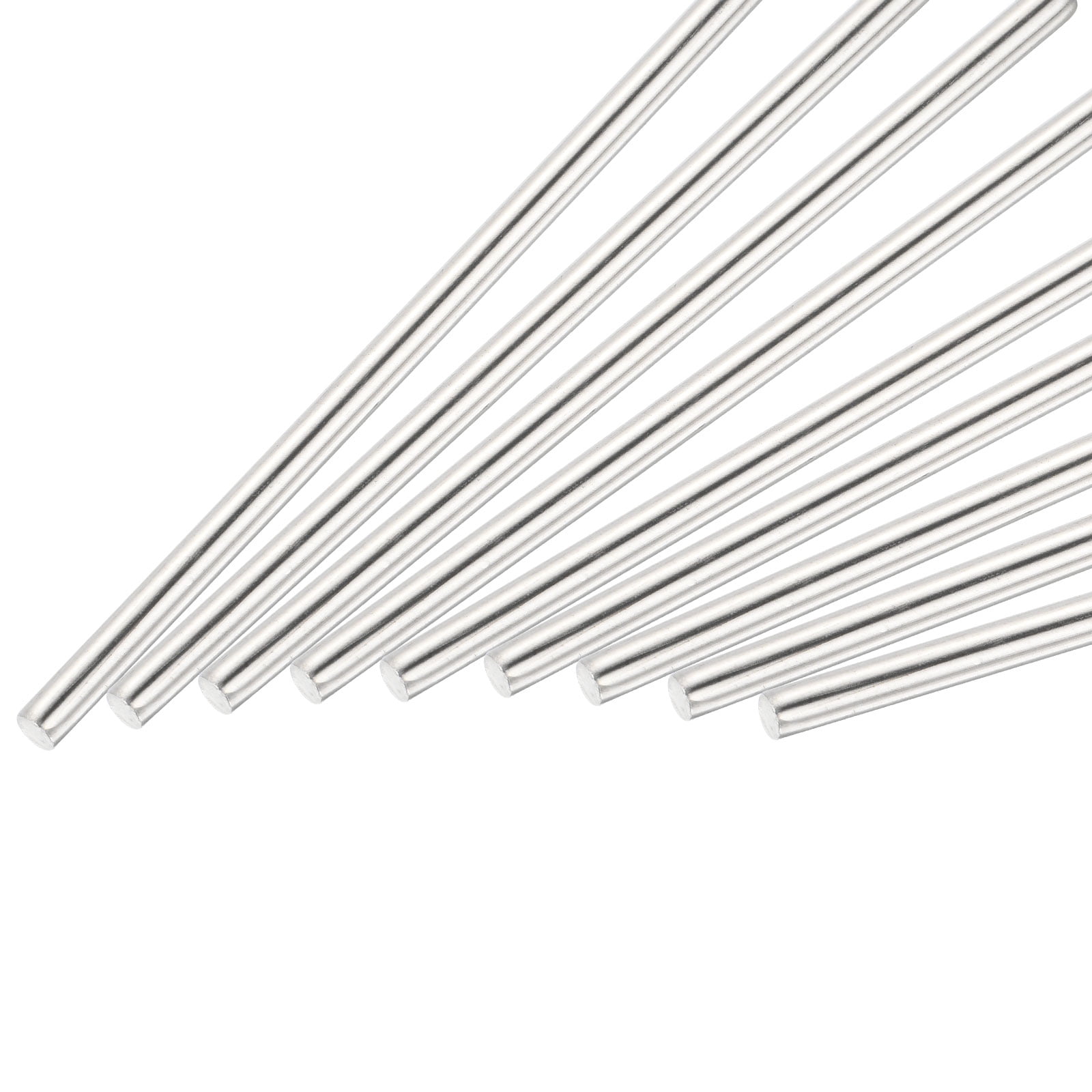 10Pcs 304 Stainless Steel Round Rods Bar, 4.5mm x 100mm for Various ...
