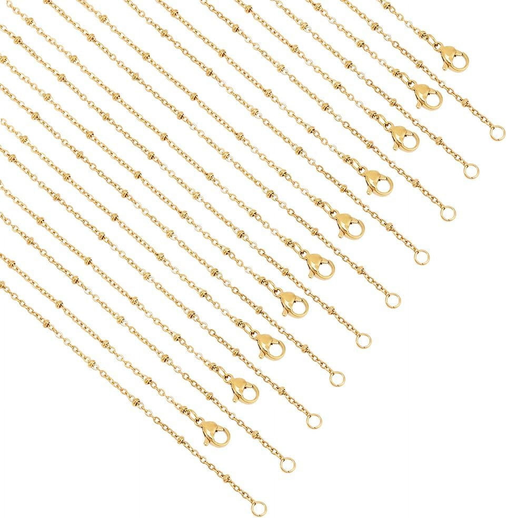 10Pcs 304 Stainless Steel Satellite Chain Necklaces Set for Men Women ...