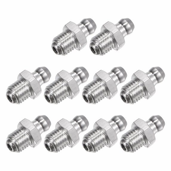 10Pcs 304 Stainless Steel Straight Hydraulic Grease Fitting M8 X 1Mm ...