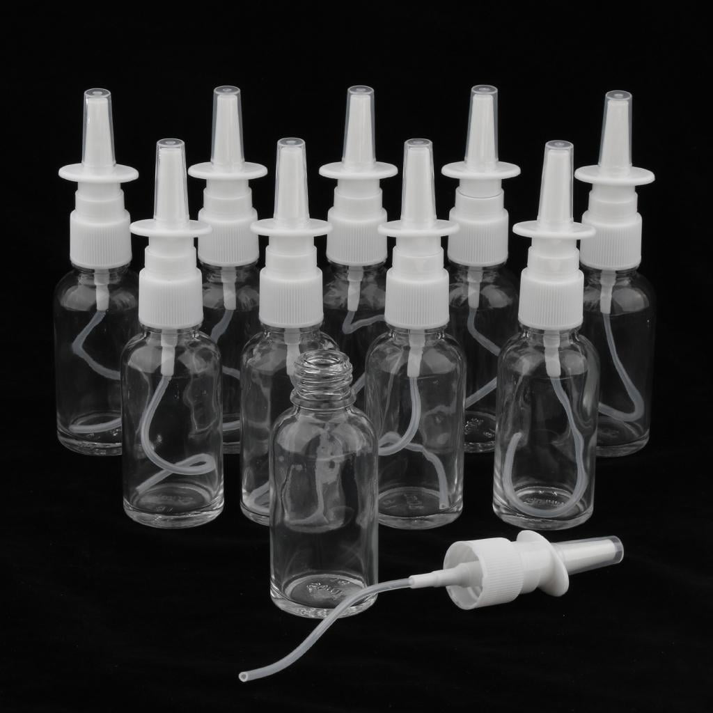 10Pcs 30ml Mini Glass Empty Refillable Nose Sprayer Nasal Spray Bottle ...