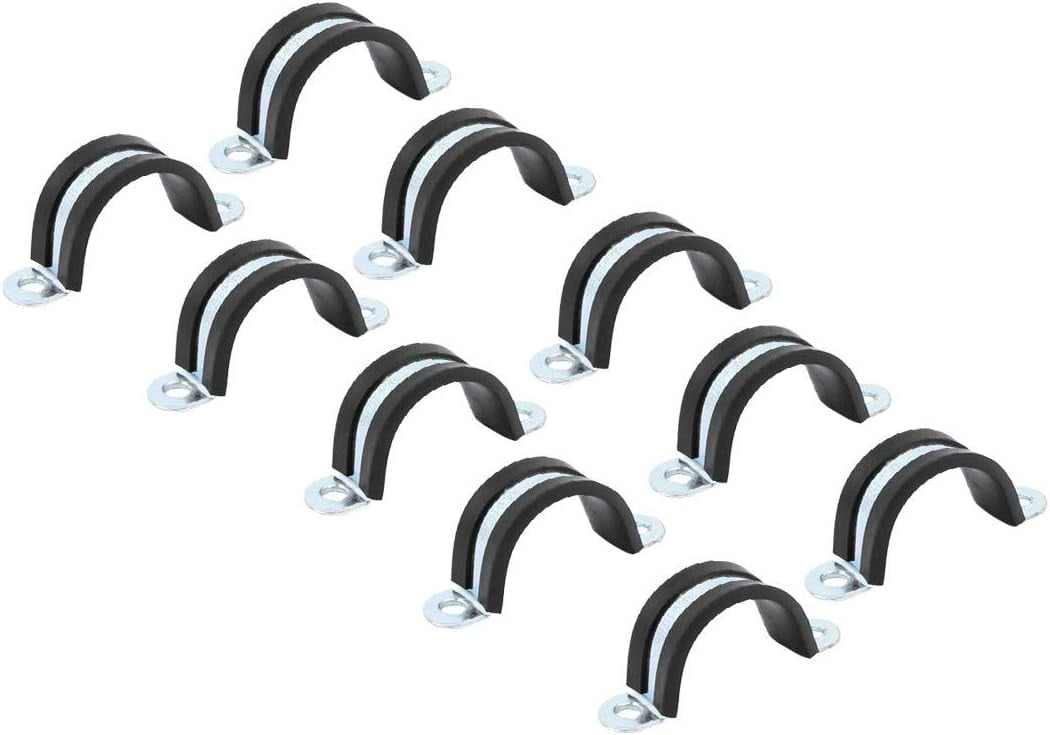 10Pcs 30mm Featured Dia Rubber Lined Reliable Efficacy R Shaped Zinc ...