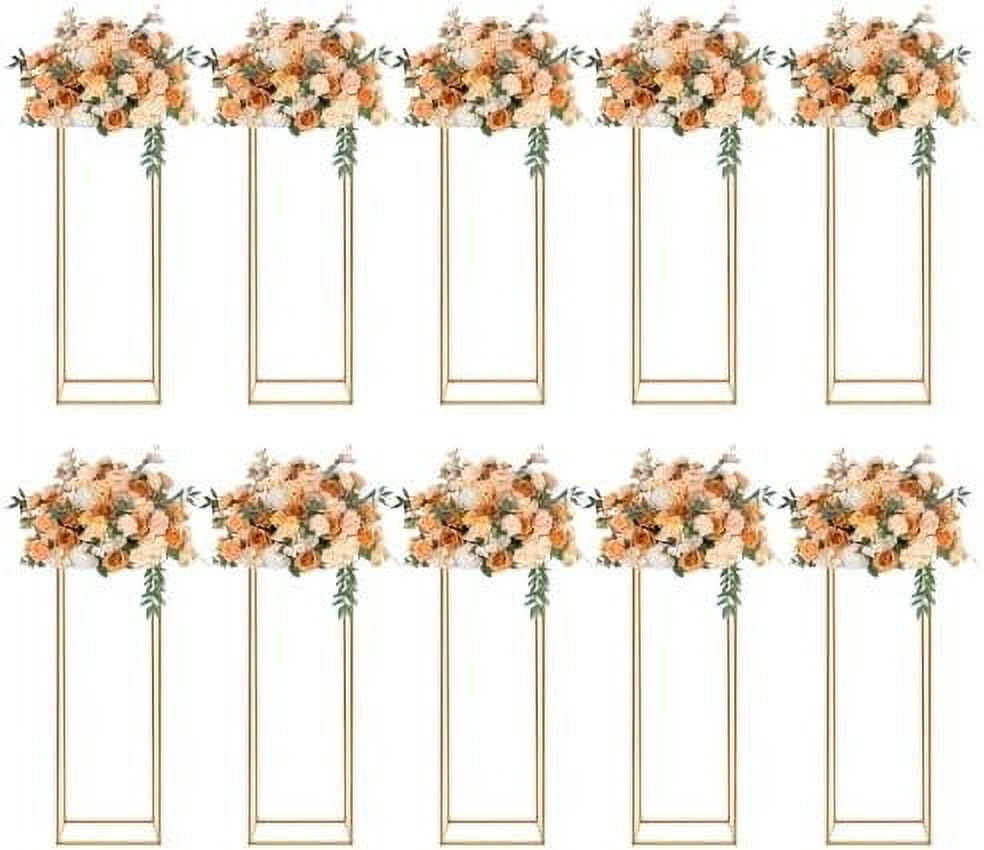 10Pcs 31.5“ Tall Wedding Flower Stand Metal Vase Stand Floor Metal ...