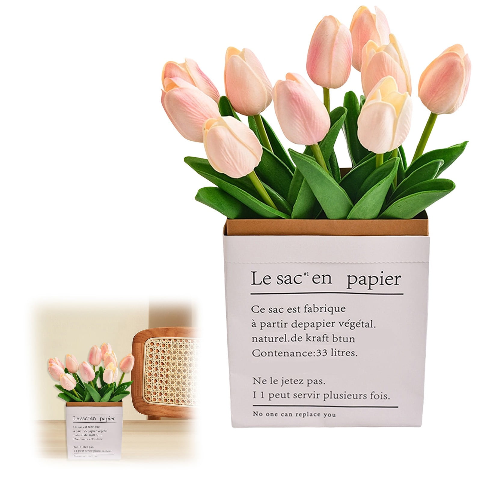 10Pcs 35Cm/13.77 Inch Valentine'S Day Artificial Flowers Real Pu Tulips ...