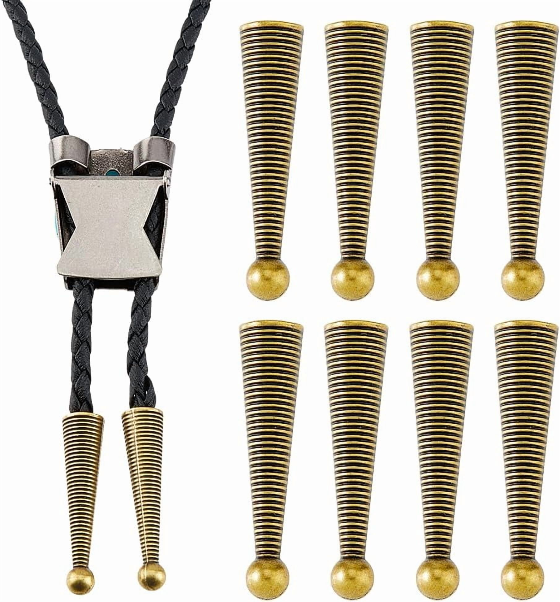 10Pcs 35mm(1.38icnh) Bolo Tie Tips Bronze Bolo Cap Buckle Replacement ...