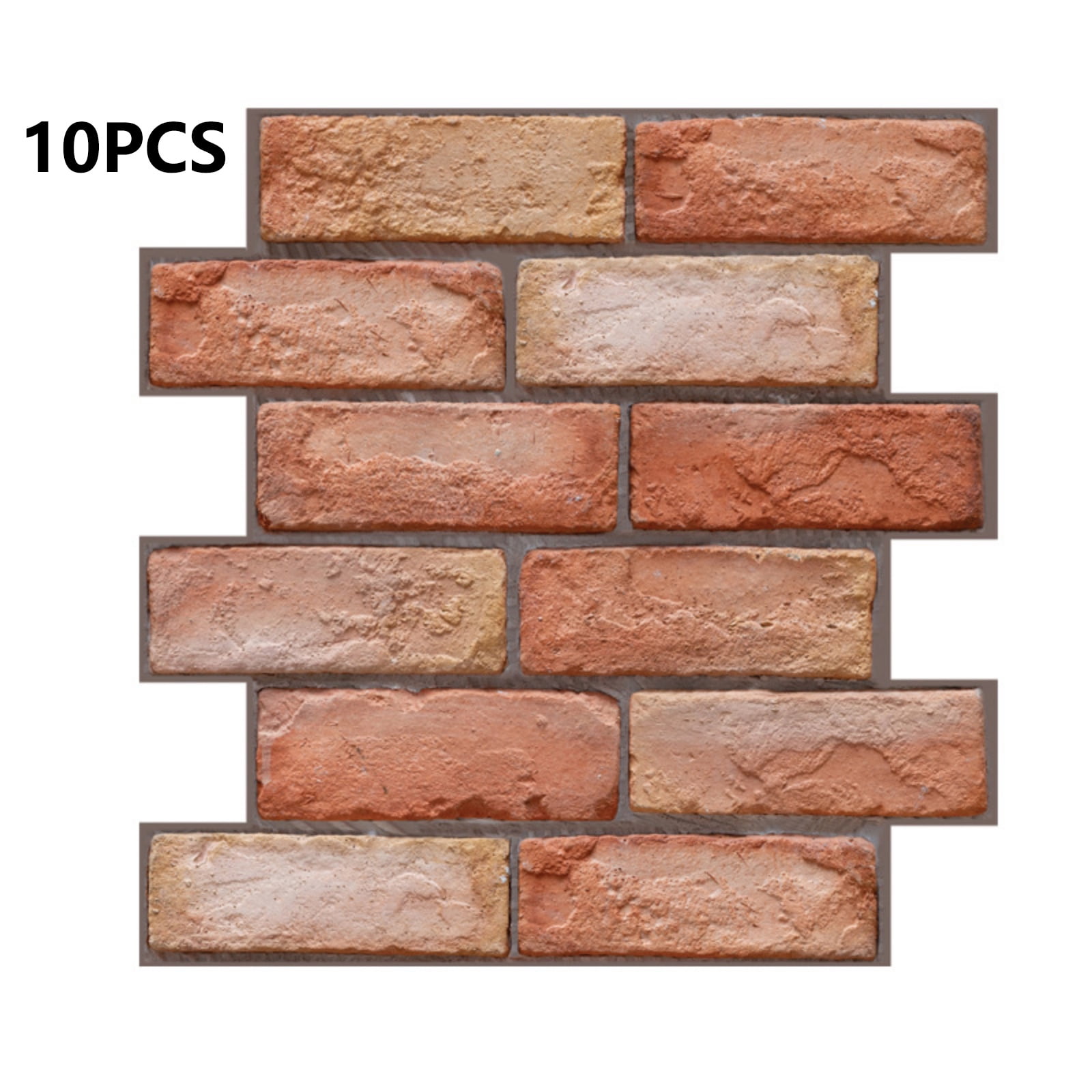 10Pcs 3D Brick Wallpaper, Faux Foam Brick Wall Panels Peel and Stick ...
