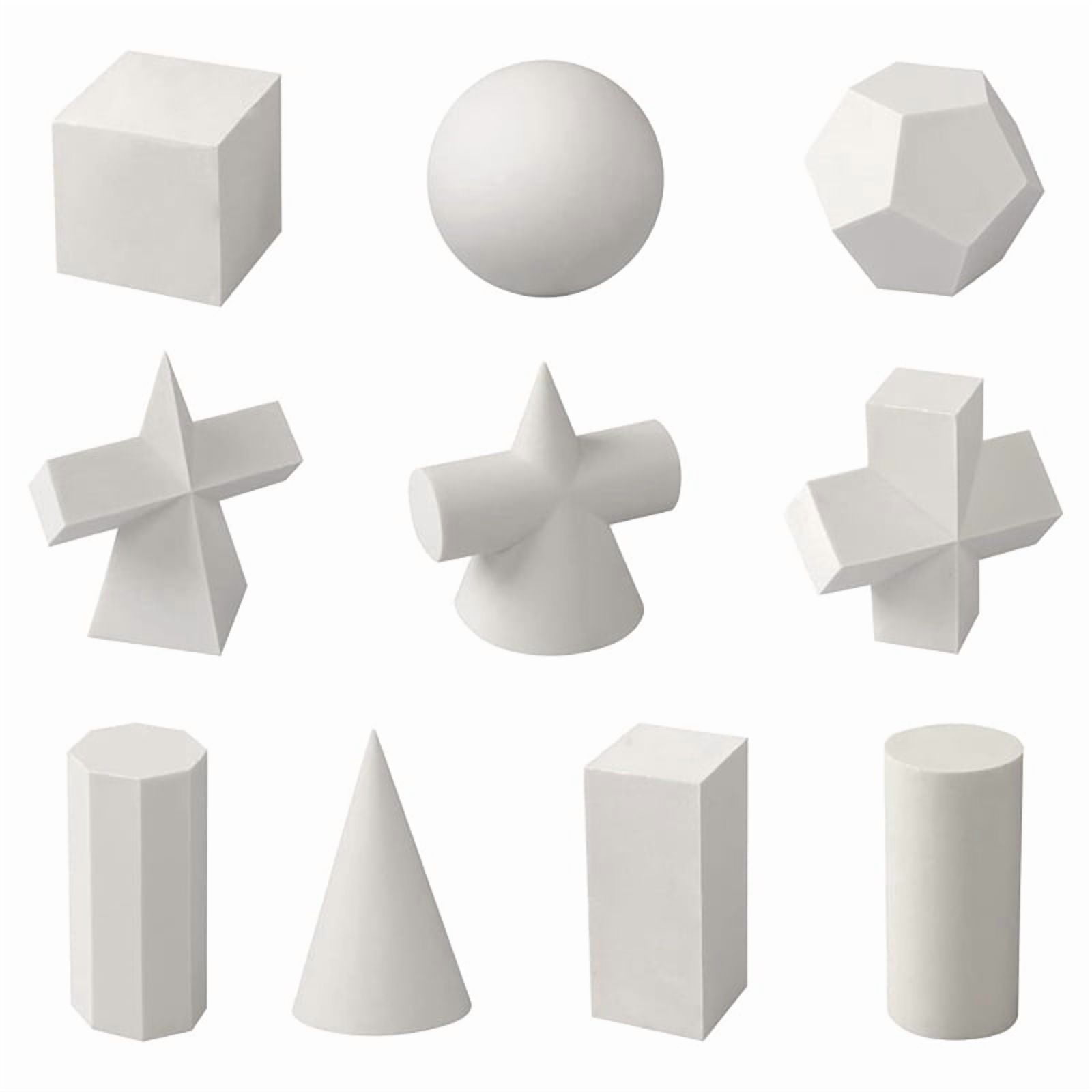 10Pcs 3D Geometry Sketch Drawing Model Gypsum Geometry Mold Sketch Mold ...