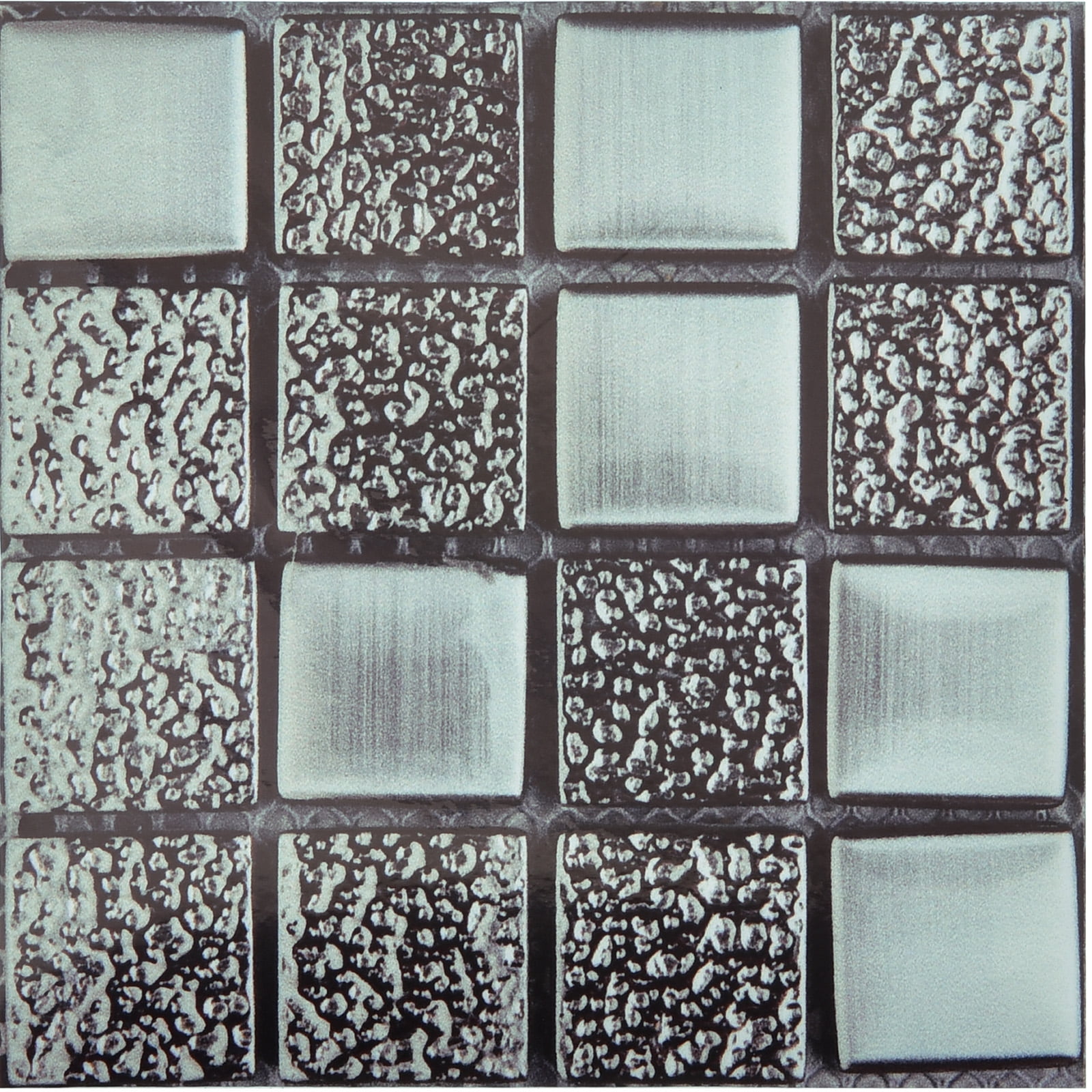 10Pcs 3D Mosaic Tile Stickers, 10 x 10cm Square Wallpaper Self-Adhesive ...