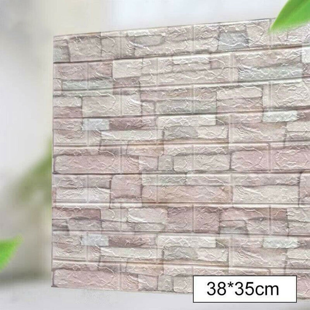 10Pcs 3D Wall Panel Brick Stickers Mural Xpe Foam Adhesive Diy Home ...