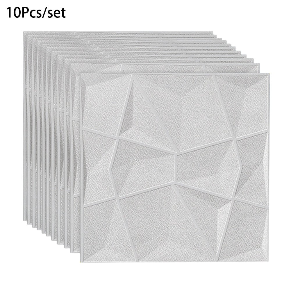10Pcs 3D Wall Panels Self-Stick Ceiling Cladding Wallstickers Home ...