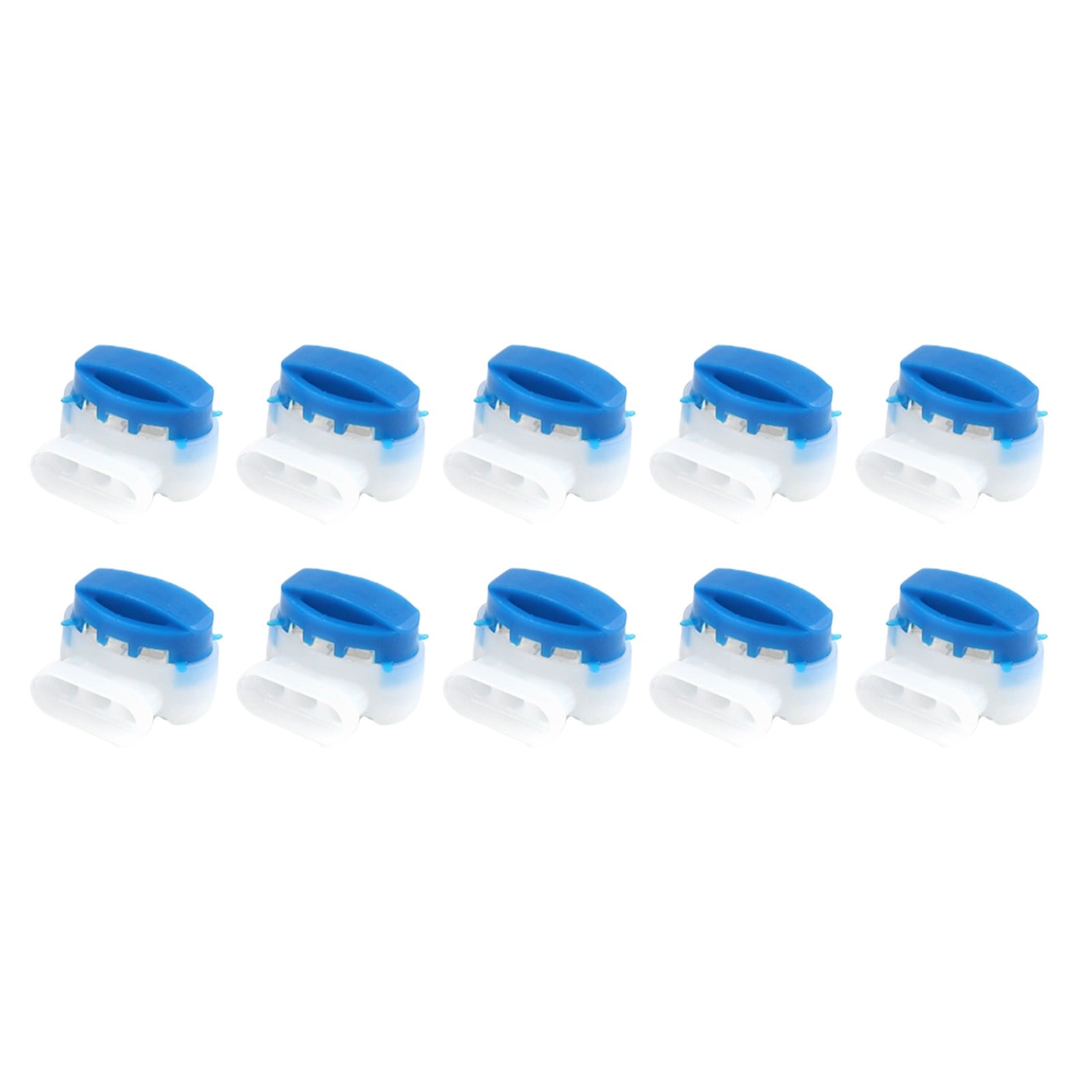 10pcs 3Pin IDC No need to peel Cable fast connector blue 3 hole wiring ...