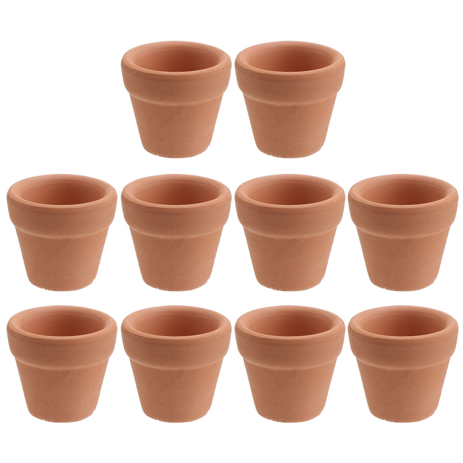 10Pcs 3x3cm Small Mini Terracotta Pot Clay Ceramic Pottery Planter ...