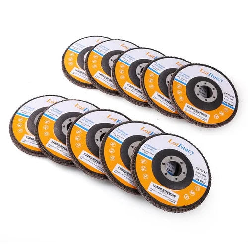 10Pcs 4 -1/2" 120 Grit Flap Sanding Grinding Discs 4.5" 7/8" Angle ...