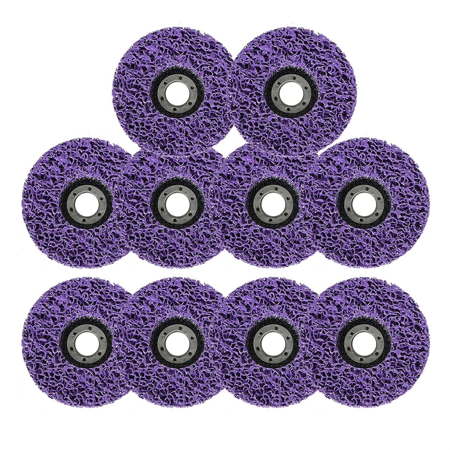 10Pcs 4-1/2 x 7/8 Purple Quick Change Easy Strip Discs Poly Abrasive ...