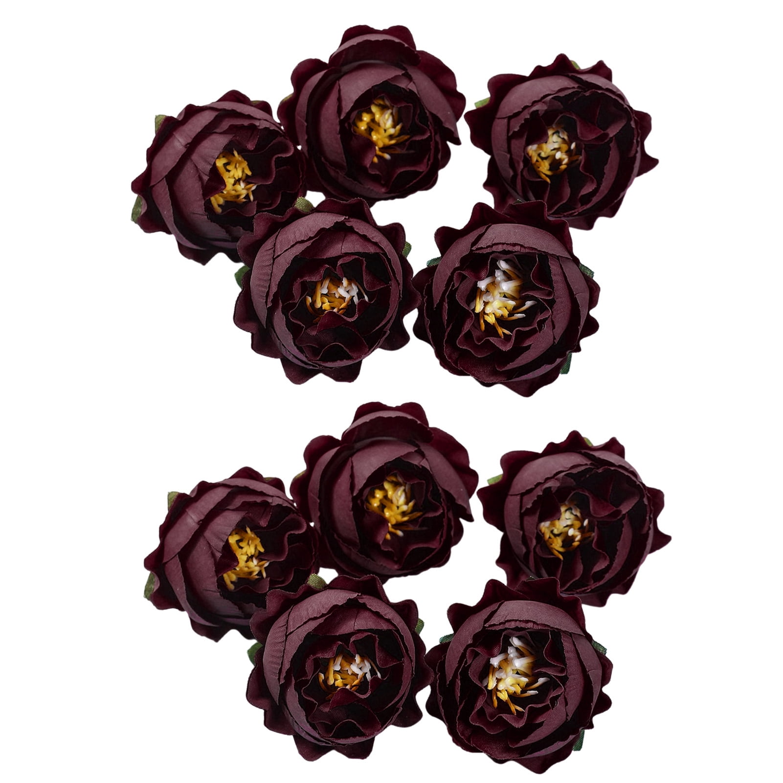 10Pcs 4.5cm Artificial Flower Head Retro DIY Realistic Decorative ...