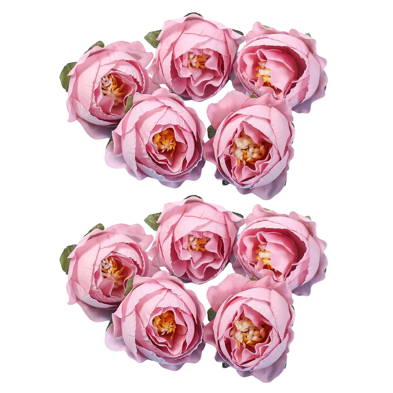 10Pcs 4.5cm Artificial Flower Head Retro DIY Realistic Decorative ...