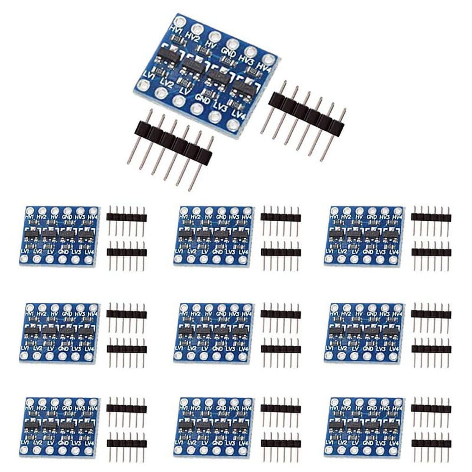 10Pcs 4 Channel IIC I2C Logic Level Converter Bi-Directional Module 3.3V to 5V Shifter for (Pack ...