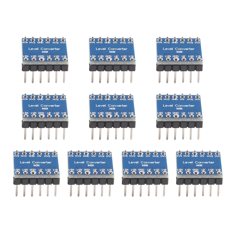 10Pcs 4 Channel IIC I2C Logic Level Converter Bi-Directional Module 3.3V to 5V Shifter for (Pack ...