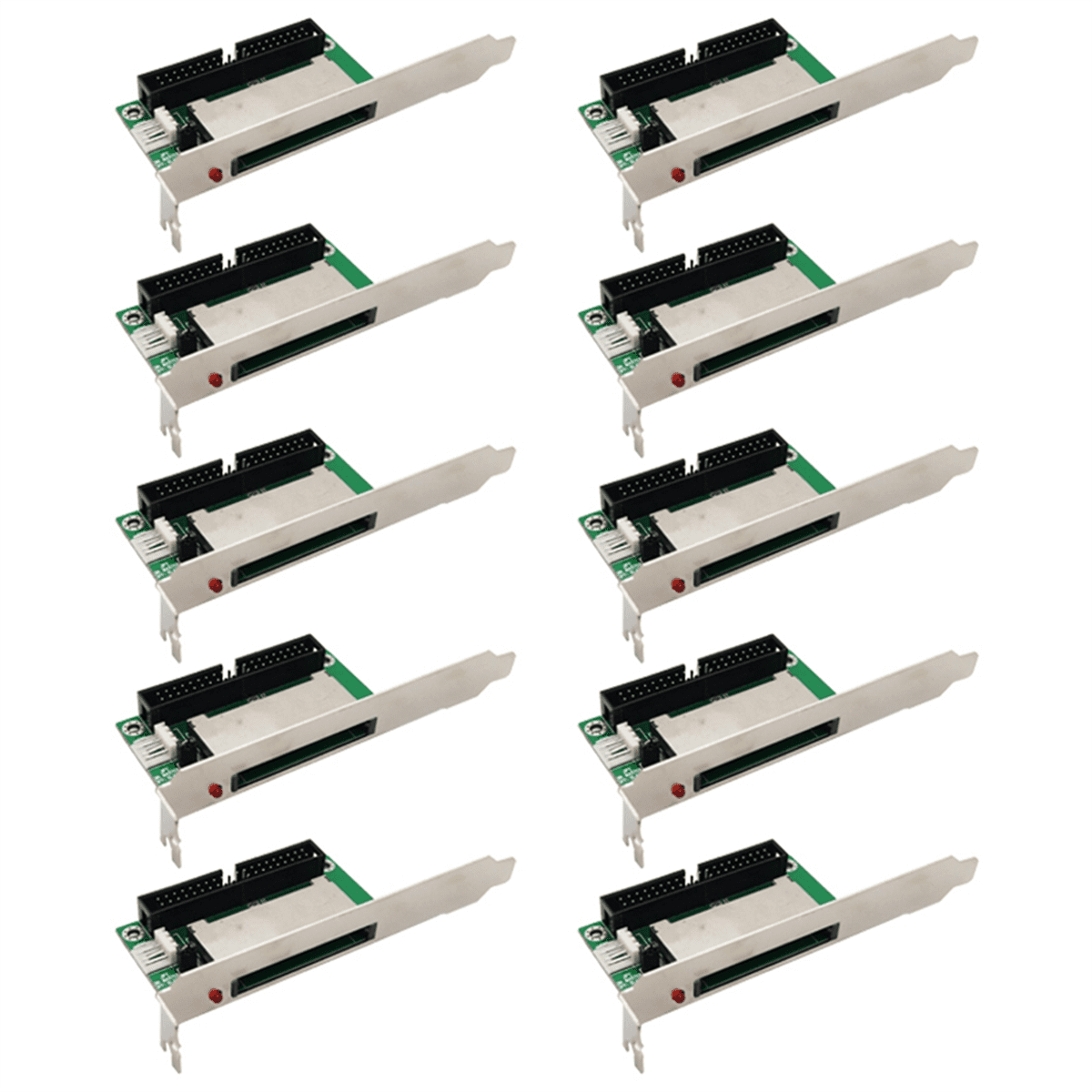 10Pcs 40-Pin Compact Flash Card to 3.5 IDE Converter Adapter Pci ...