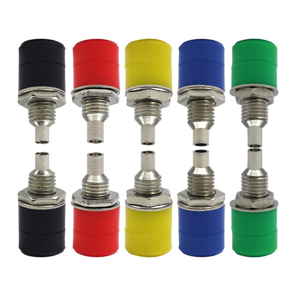 10Pcs 4MM Banana Socket Binding Post Banana Plug Electrical Connector ...