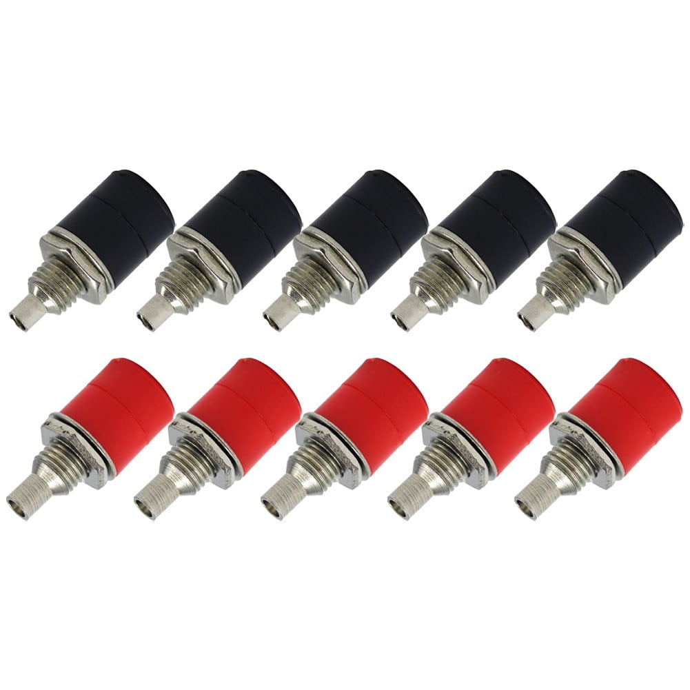 10Pcs 4Mm Banana Socket Binding Post Banana Plug Nickel Plated Copper ...