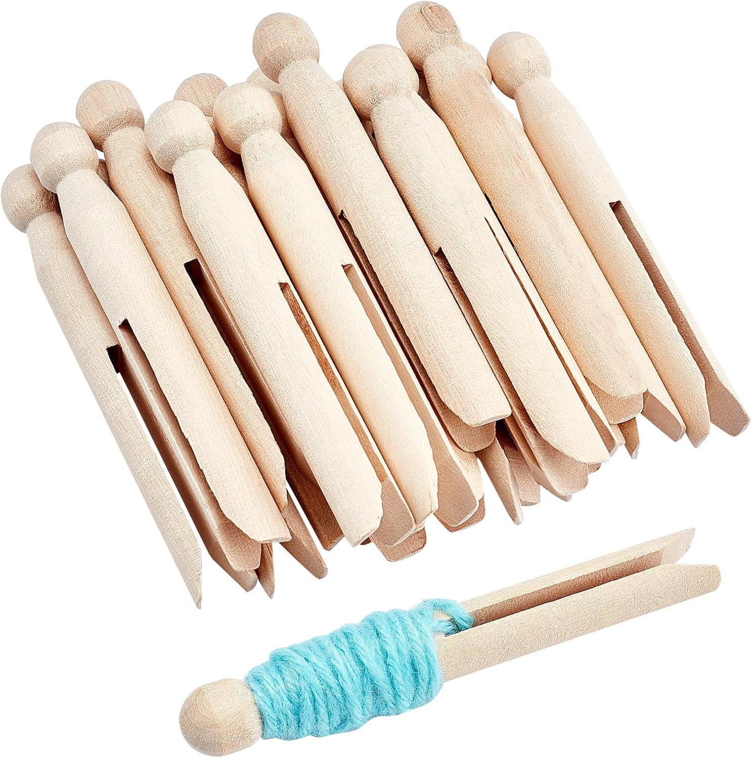 10Pcs 4inch Wooden Yarn Ball Winder Wood Yarn Storage Stick Manual ...