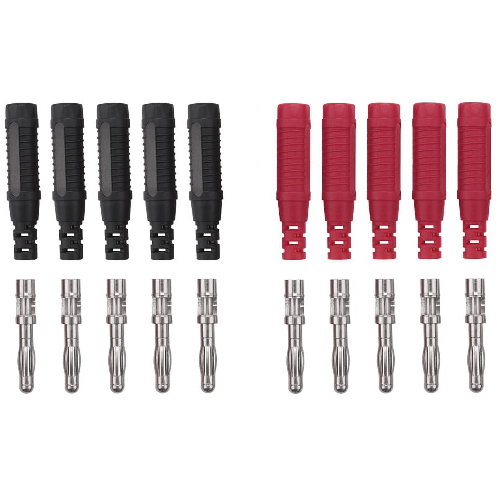 10Pcs 4mm Banana Plugs Solder DIY Banana Plug Male Connectors Adapters ...