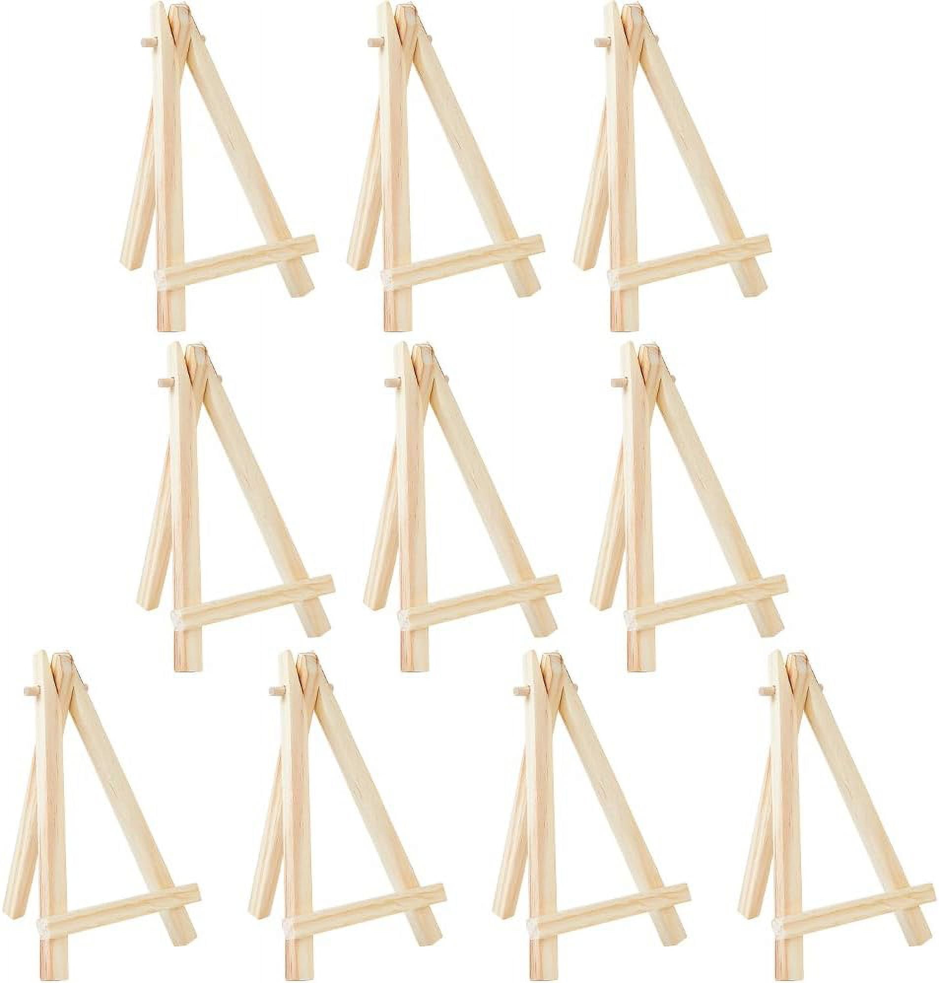 10Pcs 5.5 Inch Mini Wood Display Easel Triangle Frame Foldable Small ...