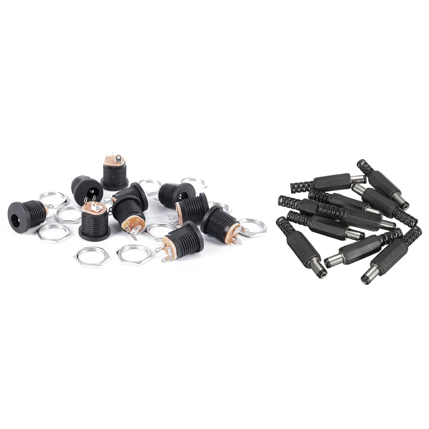 10Pcs 5.5X2.1mm Male Solder Dc Barrel Tip Plug Jack Straight Connectors ...
